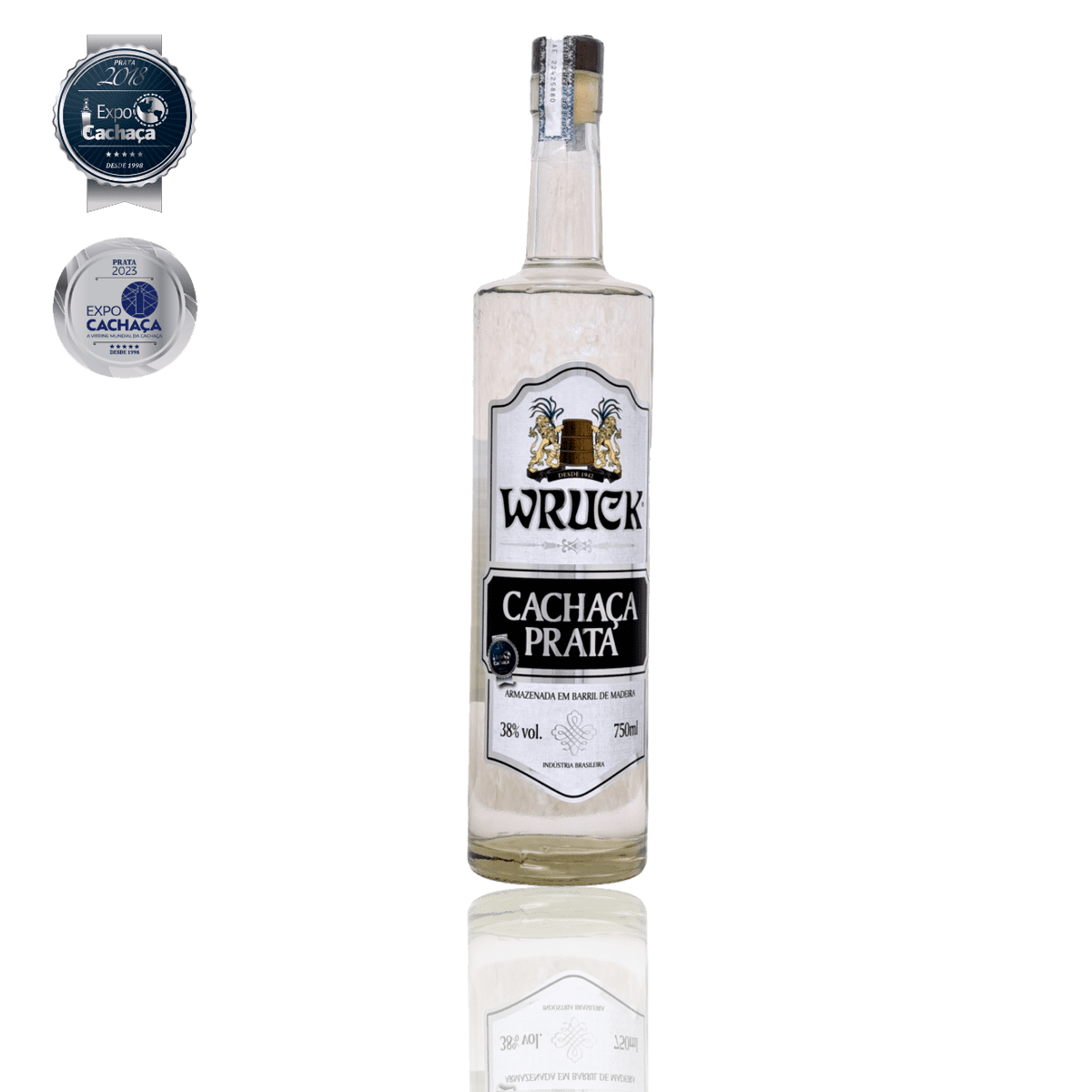 Cachaça Prata 02 Anos 750 ml / Estojo de Madeira | Cachaça Wruck